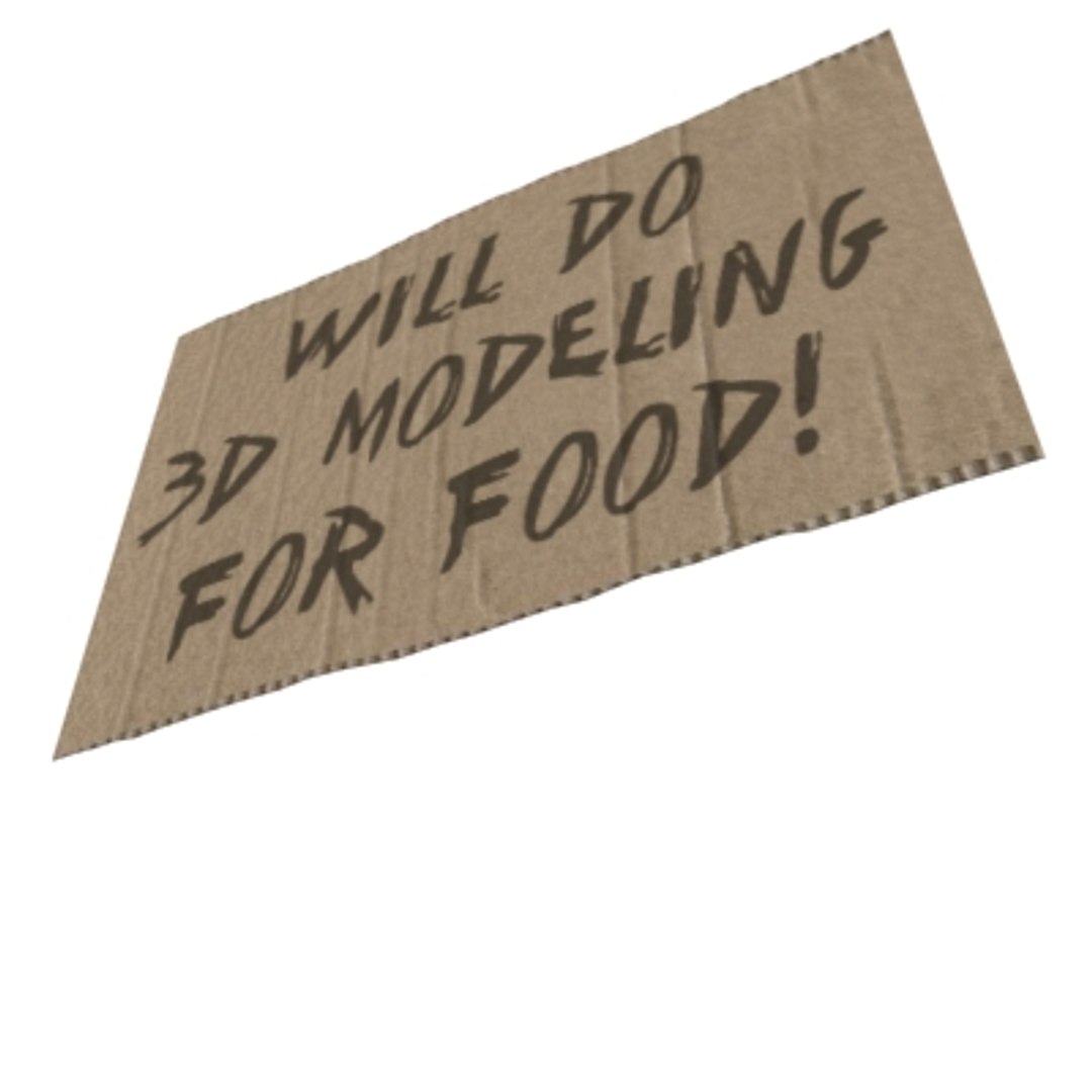 Sign Work 3d 3ds