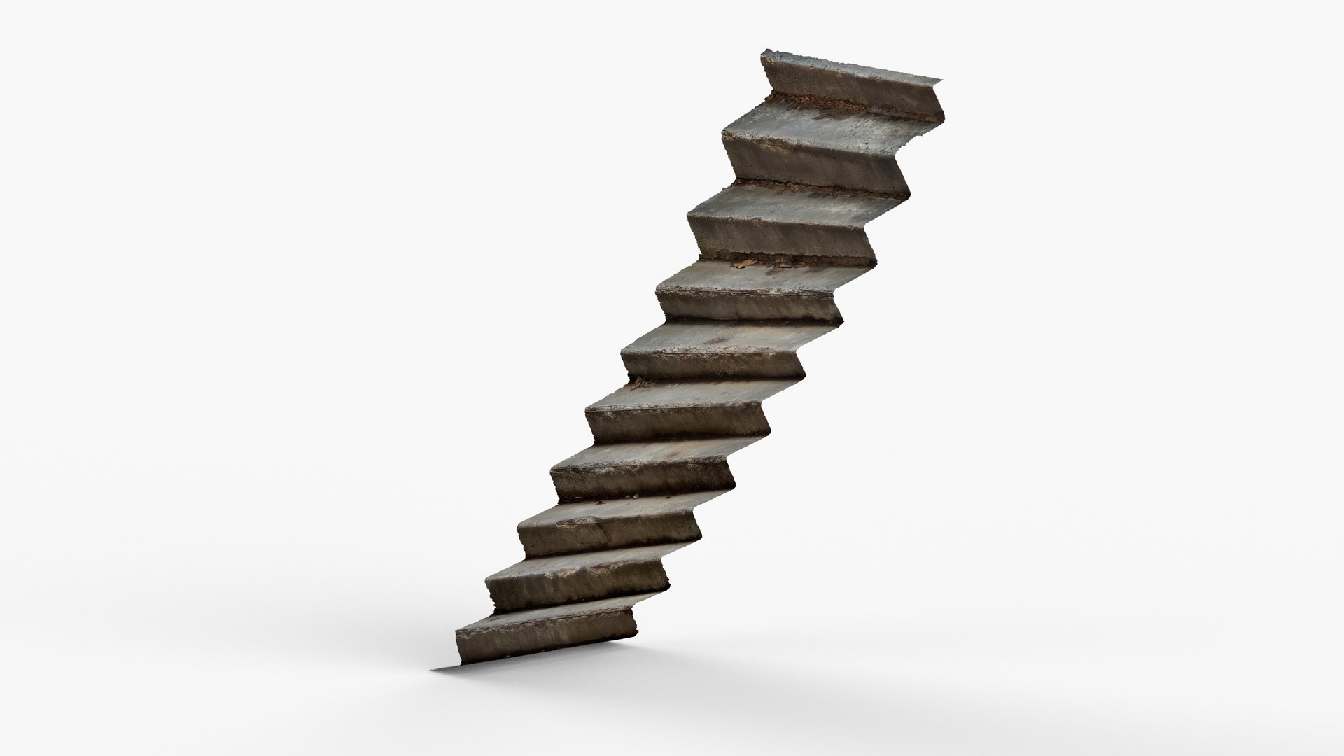 3D Photorealistic 3D Scan Of Old Concrete Stairs Model - TurboSquid 2394921