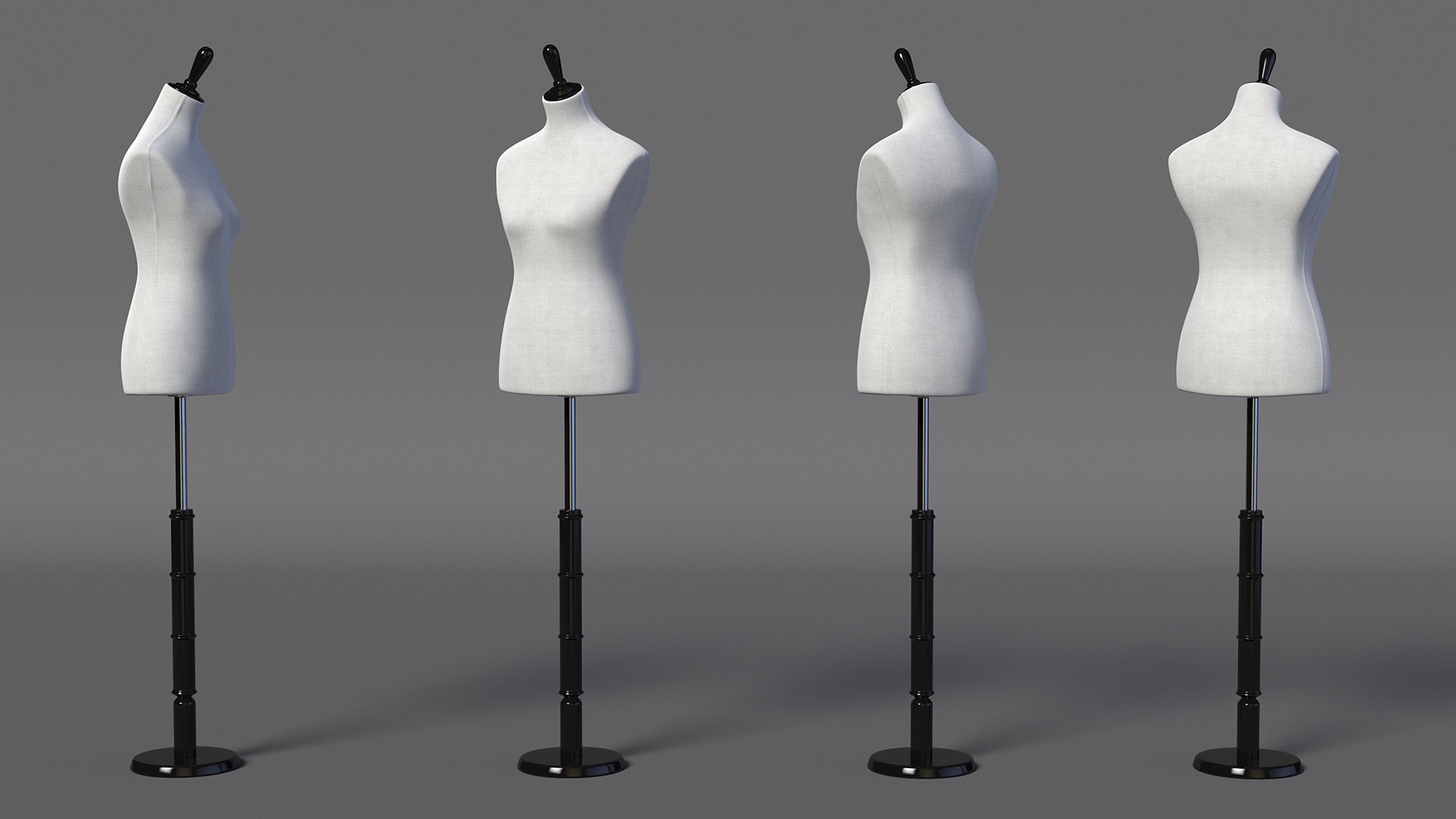 3D Female Sewing Mannequin Torso With Stand - TurboSquid 2148591