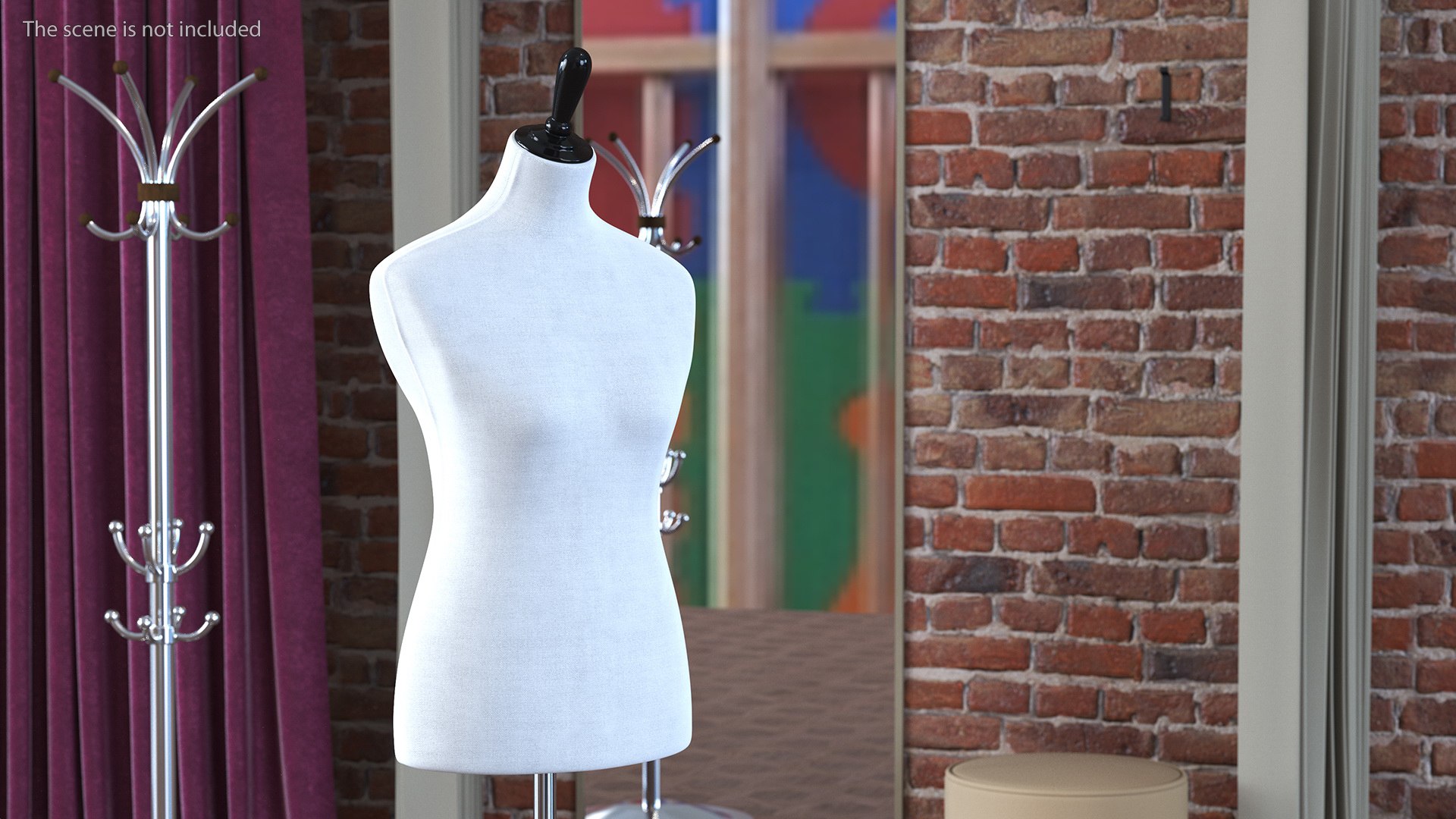 3D Female Sewing Mannequin Torso With Stand - TurboSquid 2148591