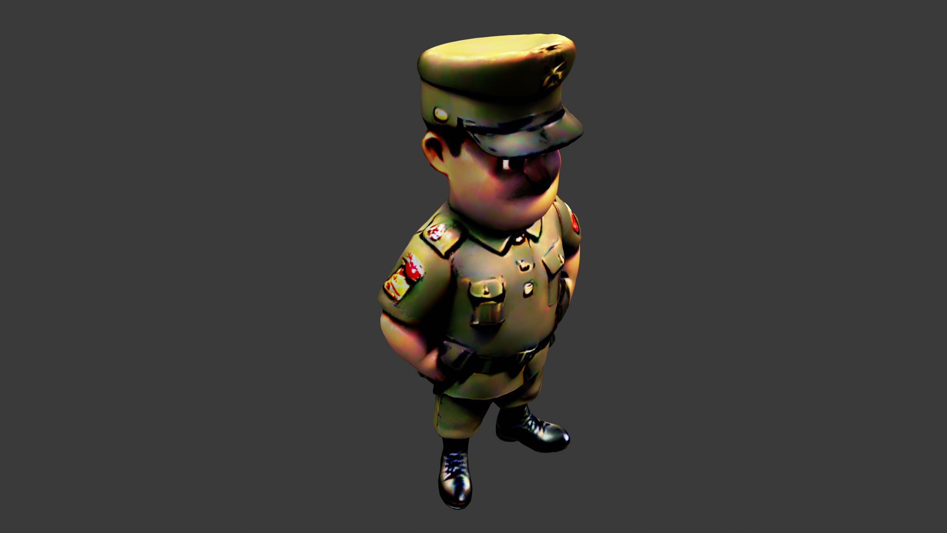 3D Model World War II Fat Soldier - TurboSquid 2127013