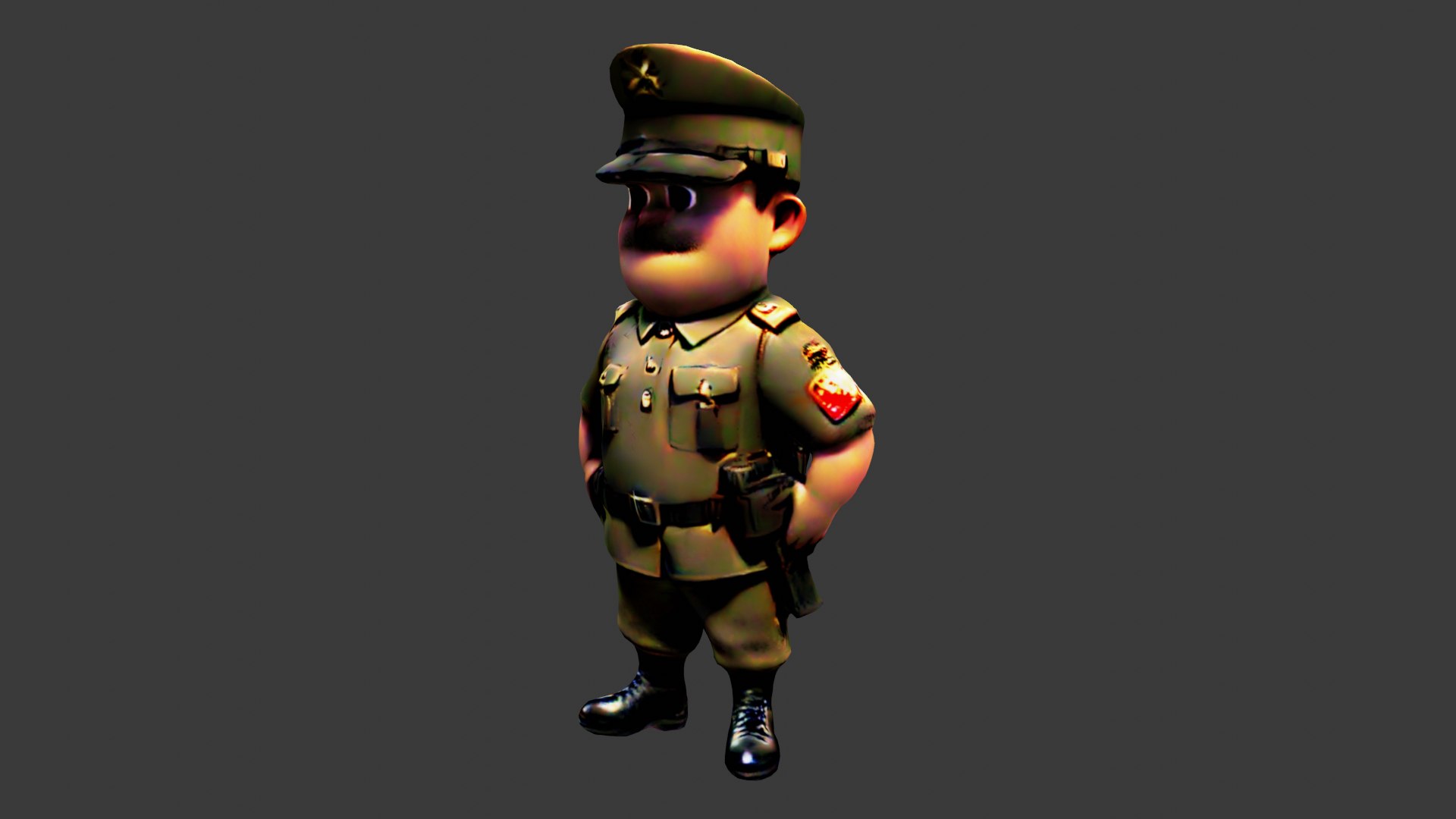 3D Model World War II Fat Soldier - TurboSquid 2127013