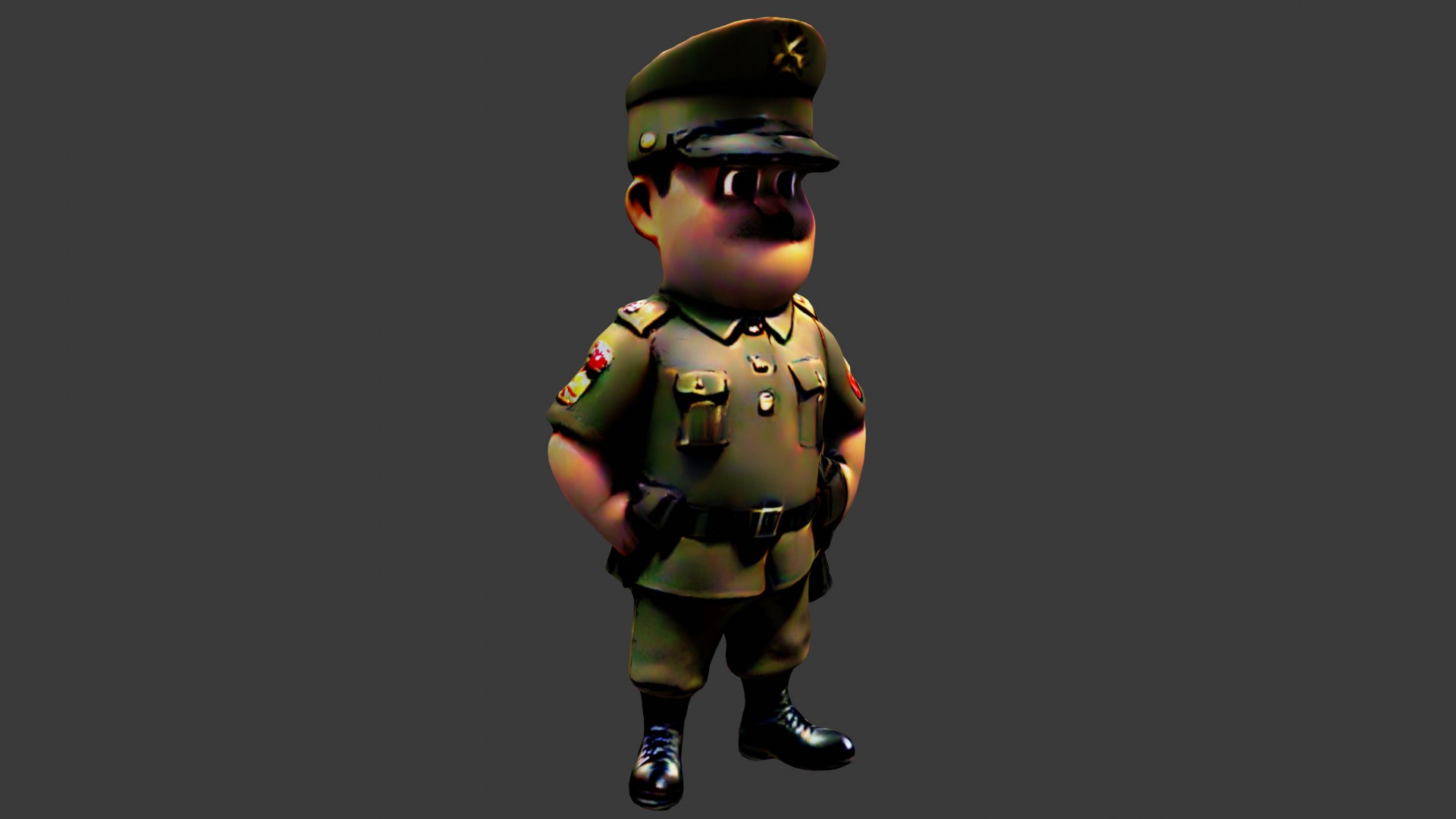 3D Model World War II Fat Soldier - TurboSquid 2127013