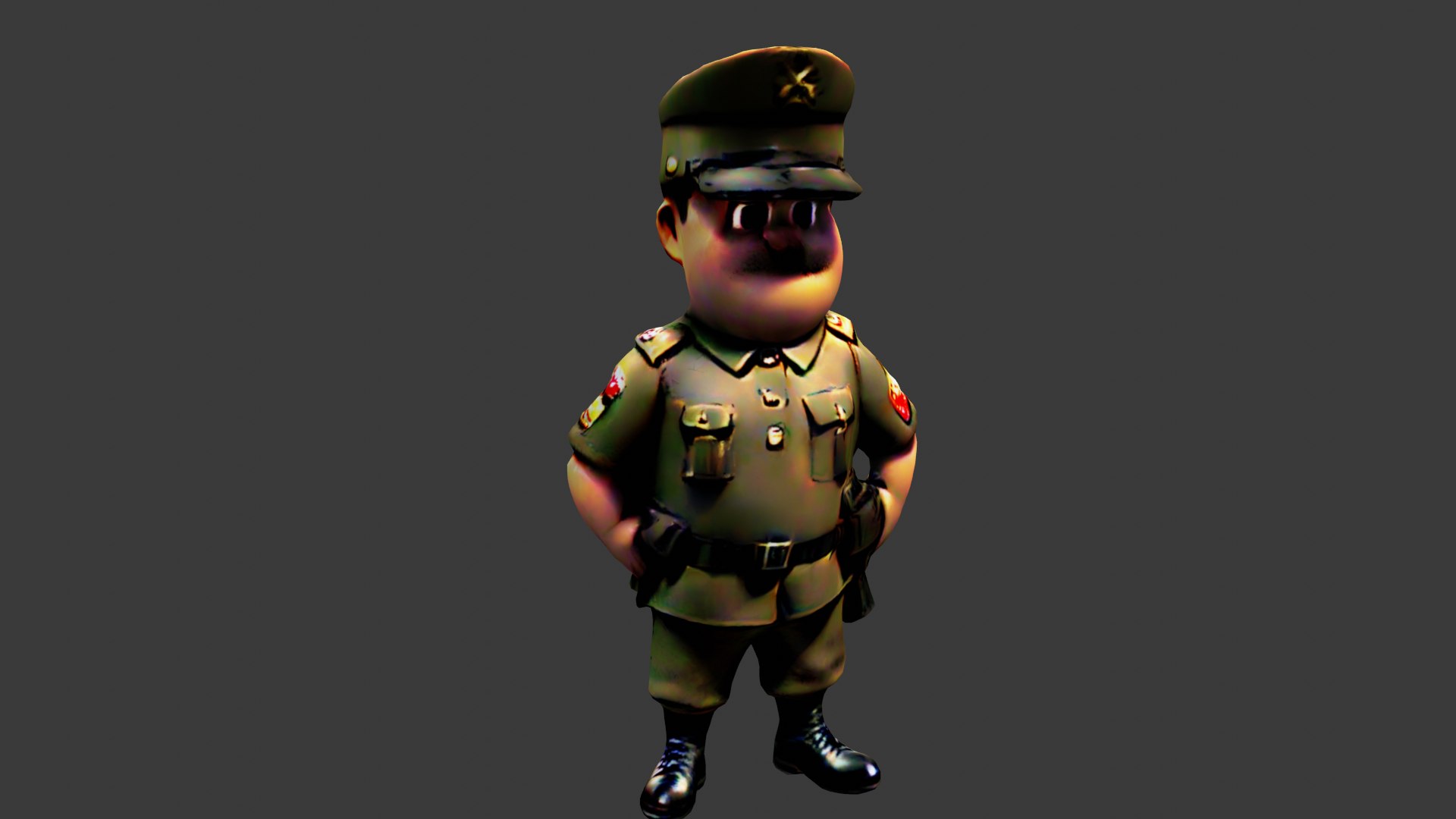 3D Model World War II Fat Soldier - TurboSquid 2127013