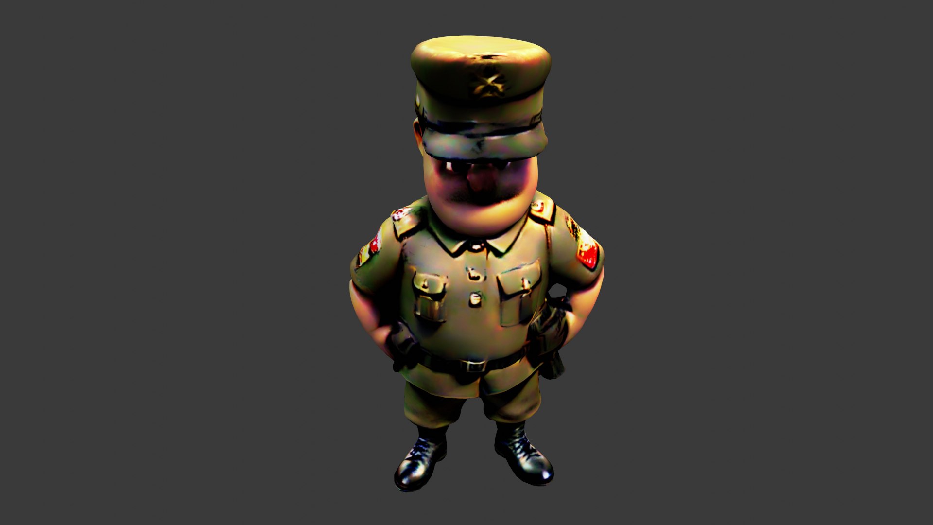 3D Model World War II Fat Soldier - TurboSquid 2127013