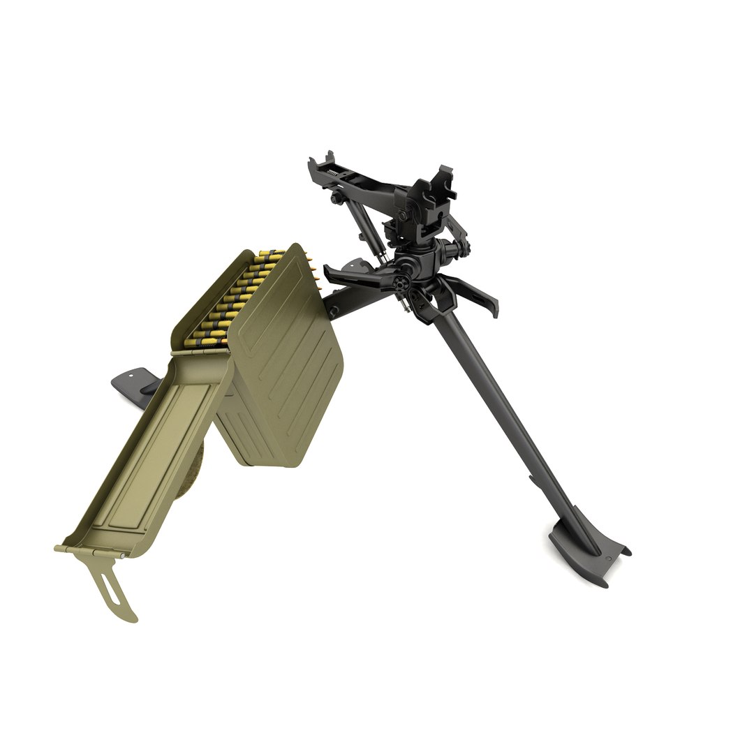 3D Tripod Mount Machine Gun Model - TurboSquid 1324067