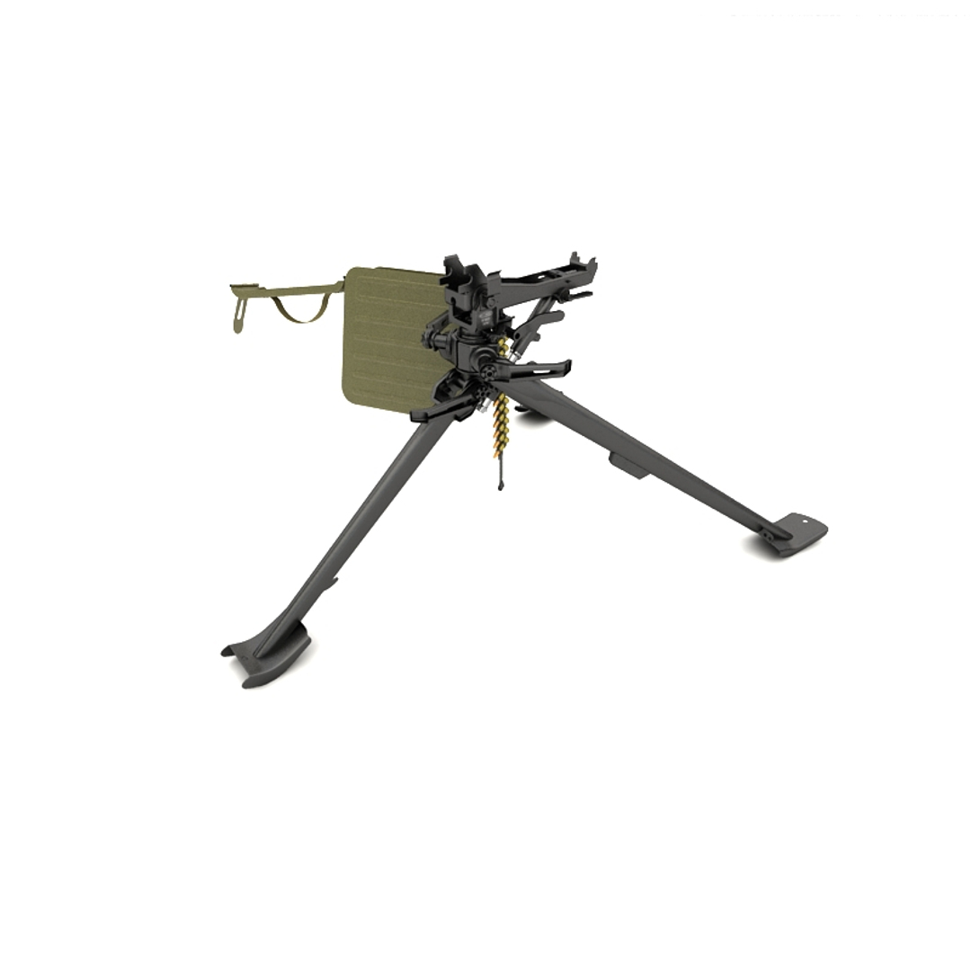 3D Tripod Mount Machine Gun Model - TurboSquid 1324067