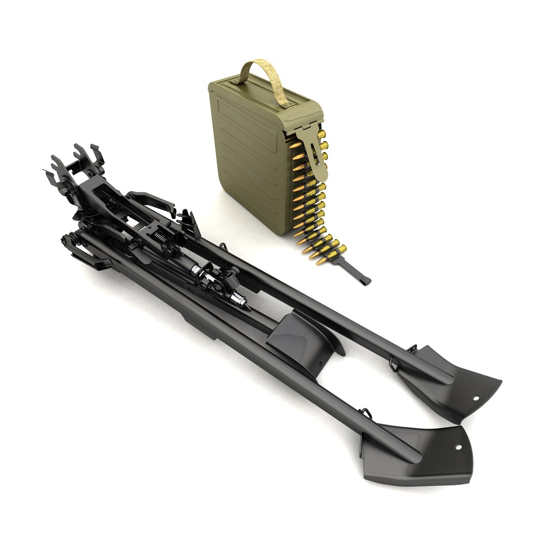 3D Tripod Mount Machine Gun Model - TurboSquid 1324067