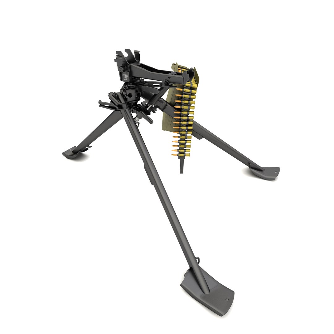 3D Tripod Mount Machine Gun Model - TurboSquid 1324067