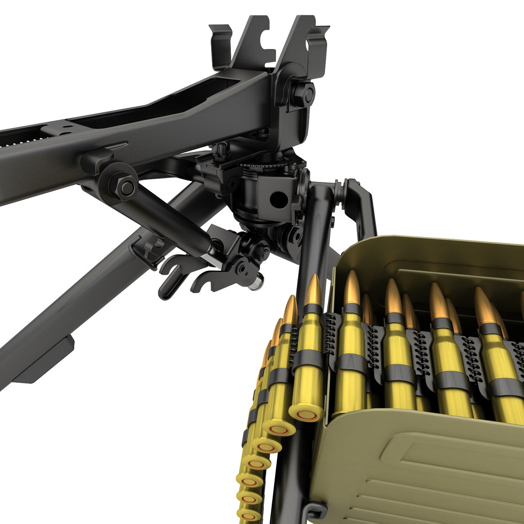 3D Tripod Mount Machine Gun Model - TurboSquid 1324067