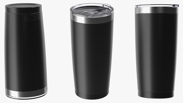 3D model JURO Stainless Steel Thermo Cup Black - TurboSquid 1942232