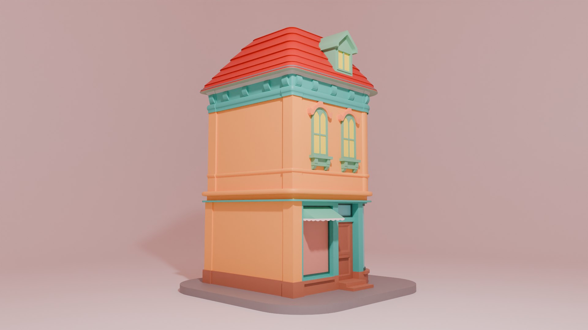 3D Stylized Low Poly City Building - TurboSquid 2378779