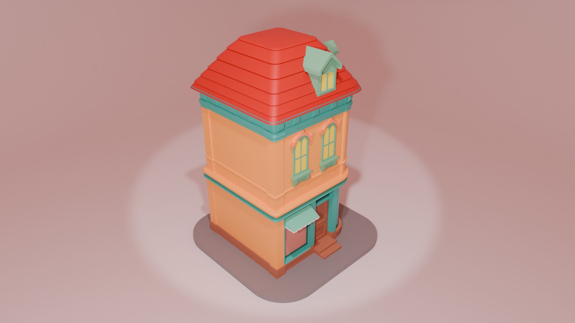 3D Stylized Low Poly City Building - TurboSquid 2378779