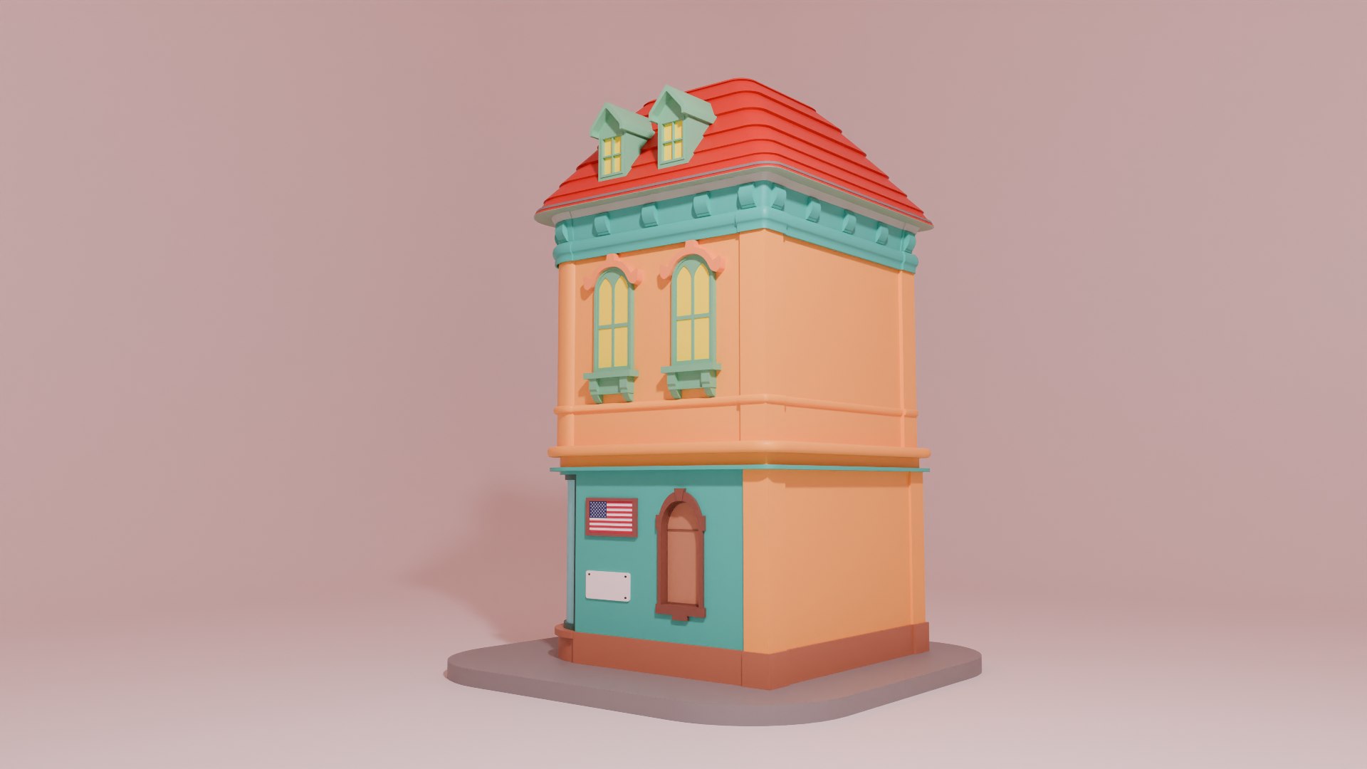 3D Stylized Low-Poly Cartoon Building Collection Model - TurboSquid 2385294