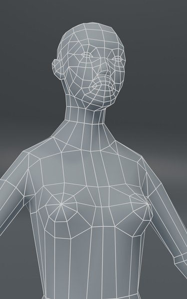 Male and Female Body Base Mesh 1000 Polygons 3D model - TurboSquid 1775704