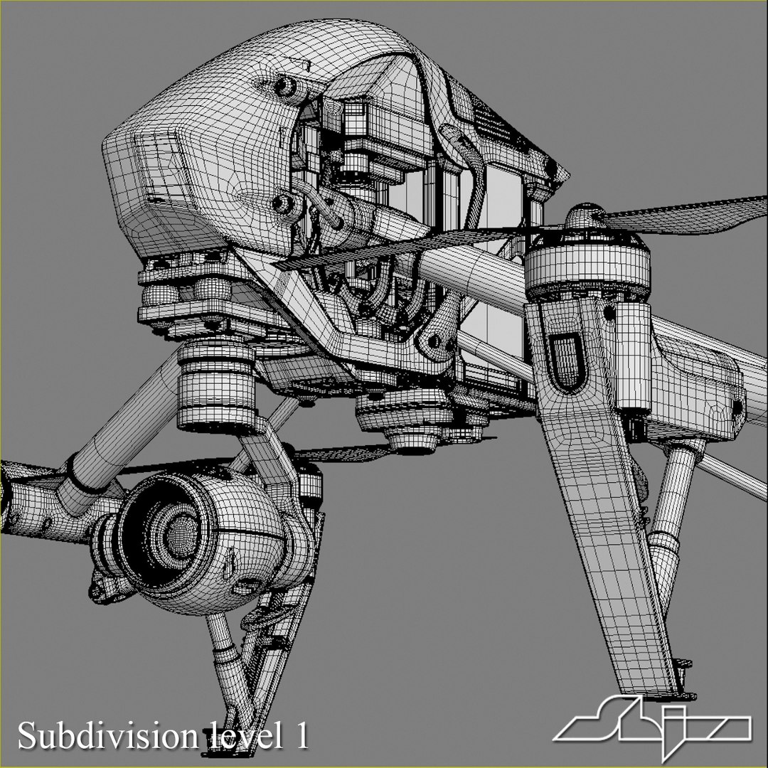 3d Quadrocopter Dji Inspire Quads Model