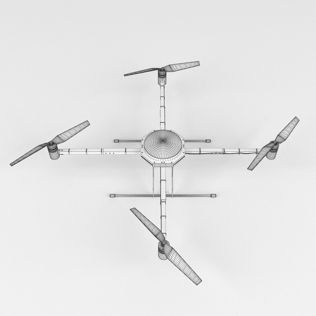 quadcopter realistic 3d model