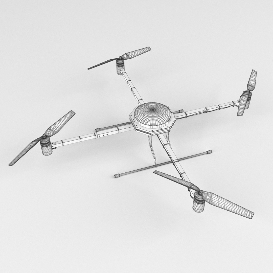 quadcopter realistic 3d model