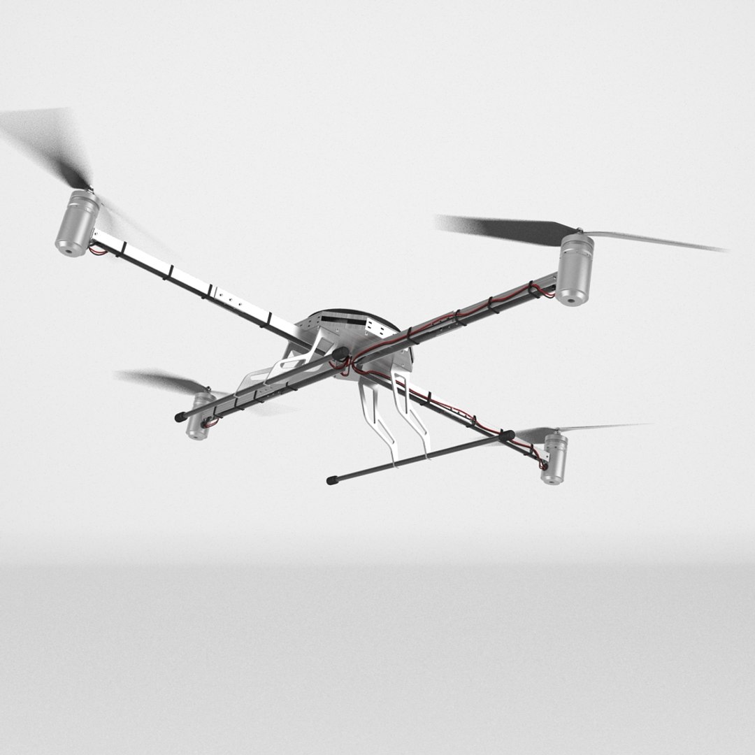 quadcopter realistic 3d model