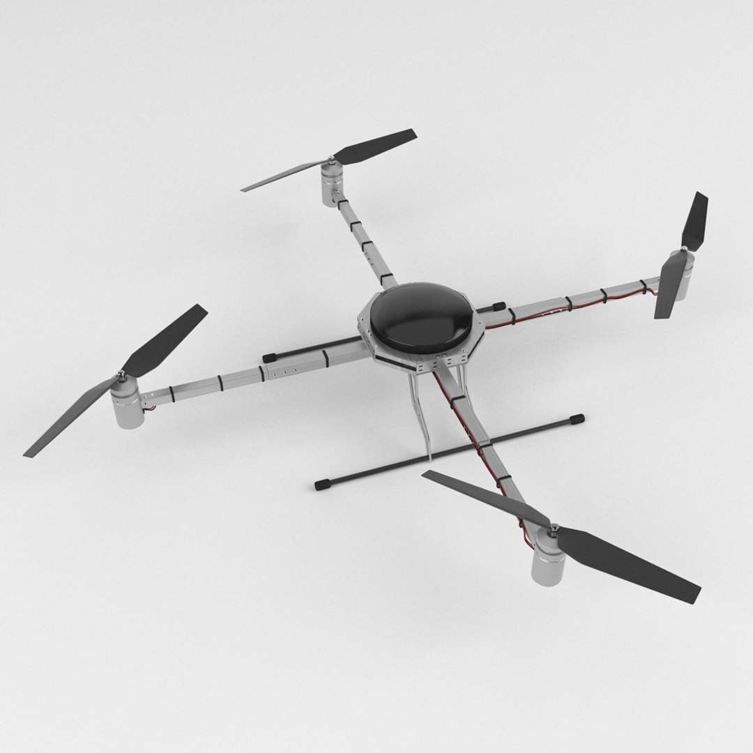 quadcopter realistic 3d model