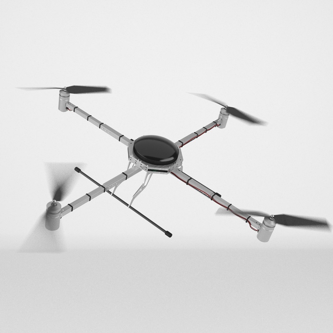 quadcopter realistic 3d model