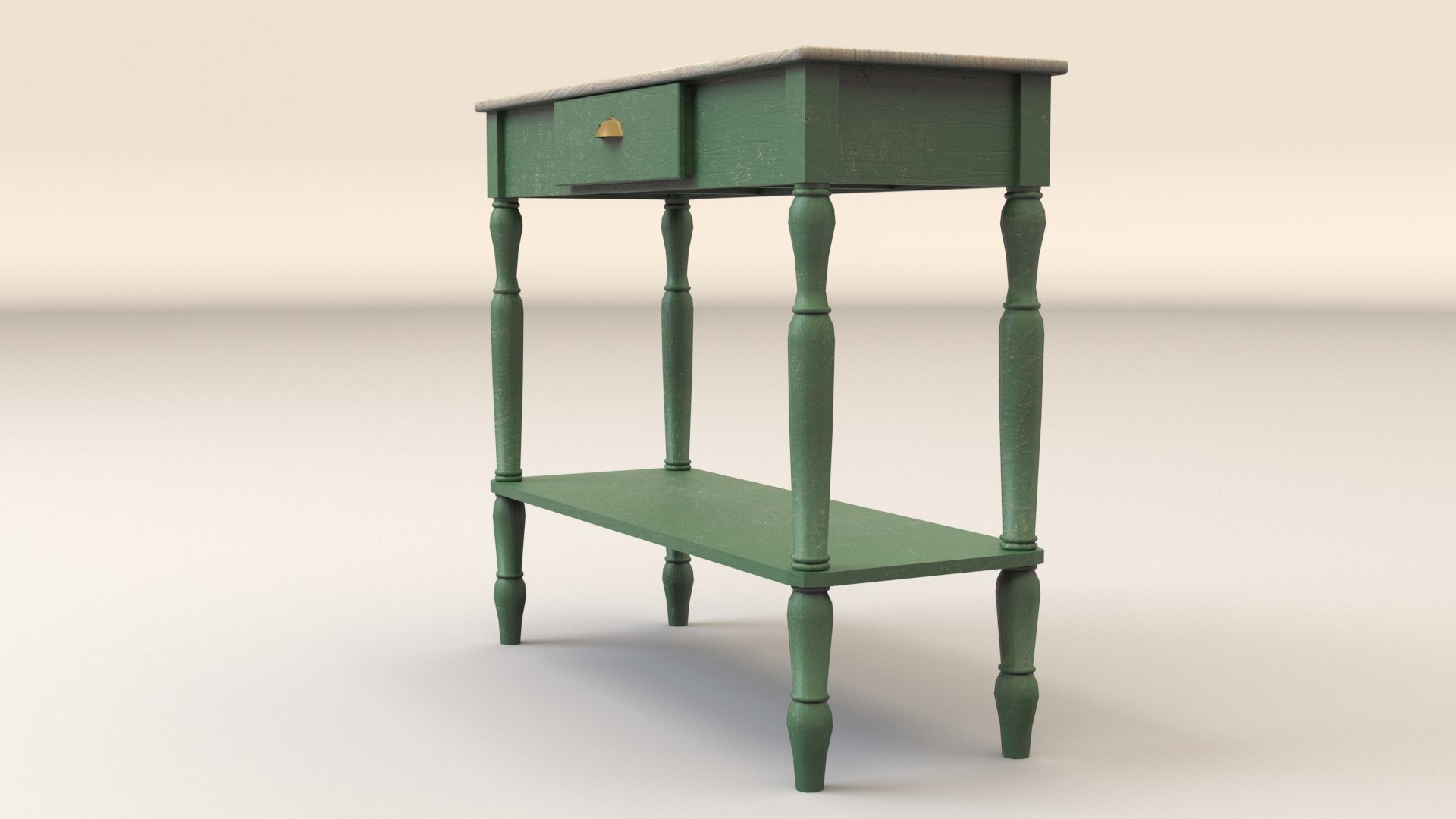 3D Vintage Console Table Model - TurboSquid 2118478