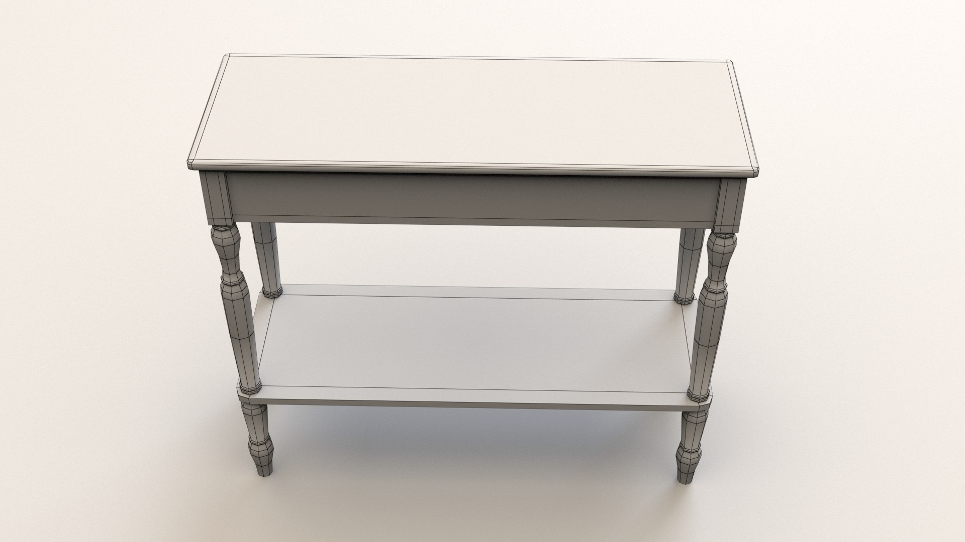 3D Vintage Console Table Model - TurboSquid 2118478