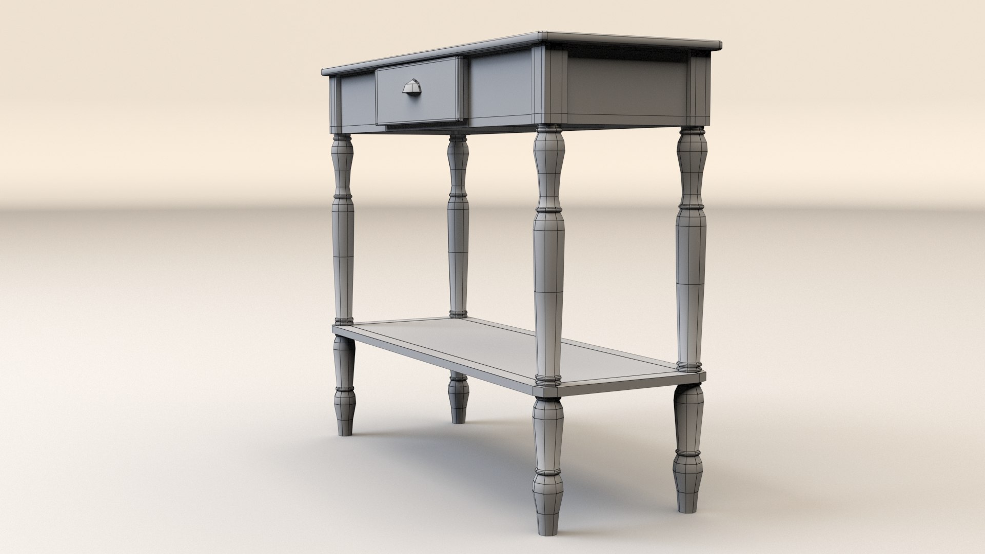 3D Vintage Console Table Model - TurboSquid 2118478