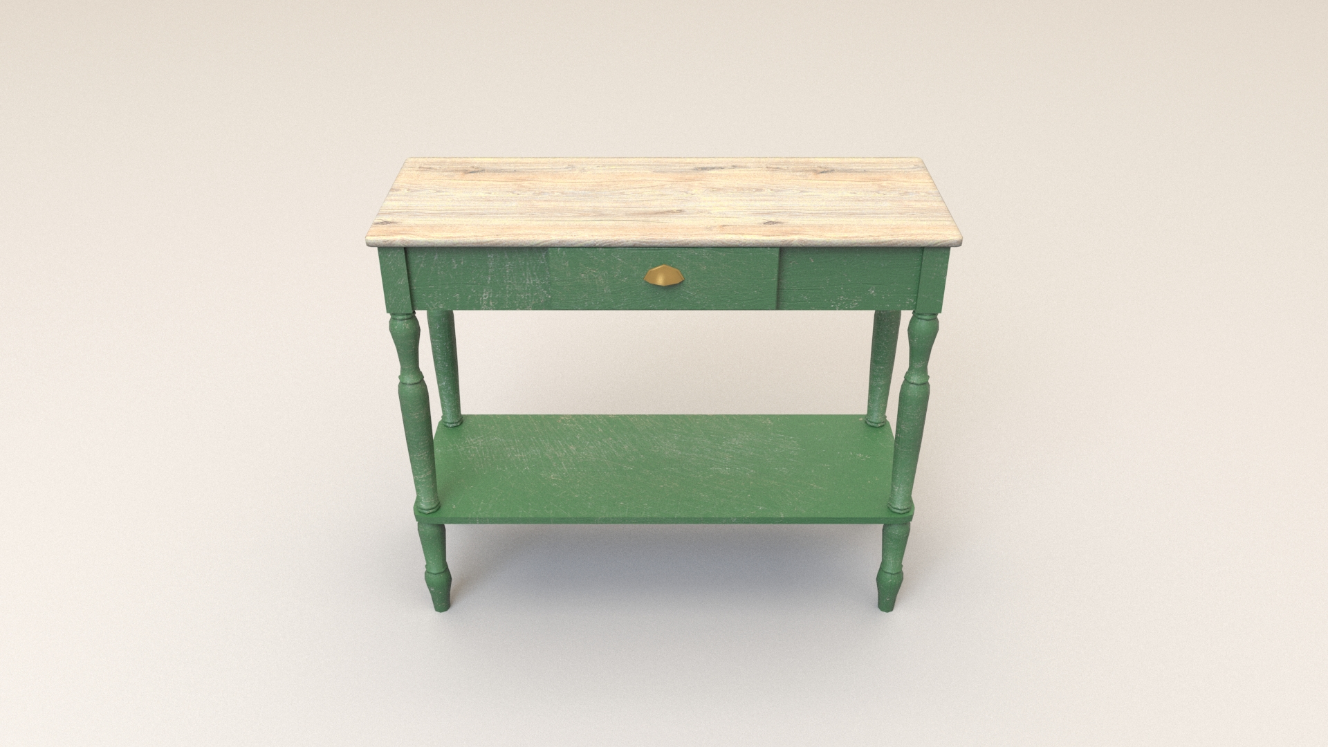 3D Vintage Console Table Model - TurboSquid 2118478