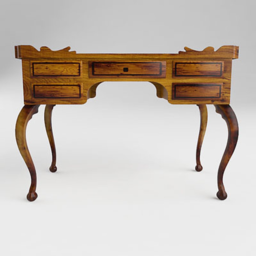 Spanish Writing Desk 3d Model