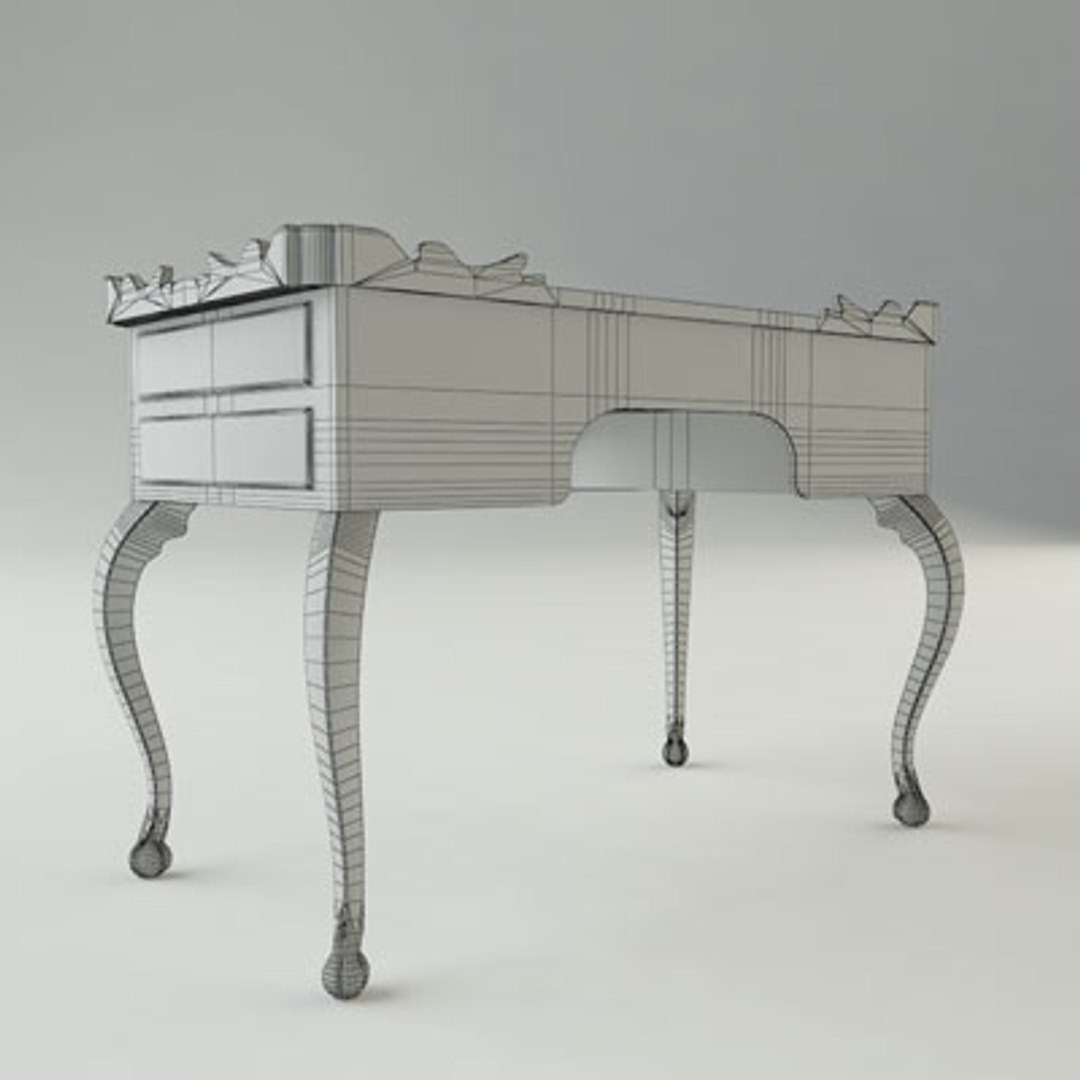 Spanish Writing Desk 3d Model