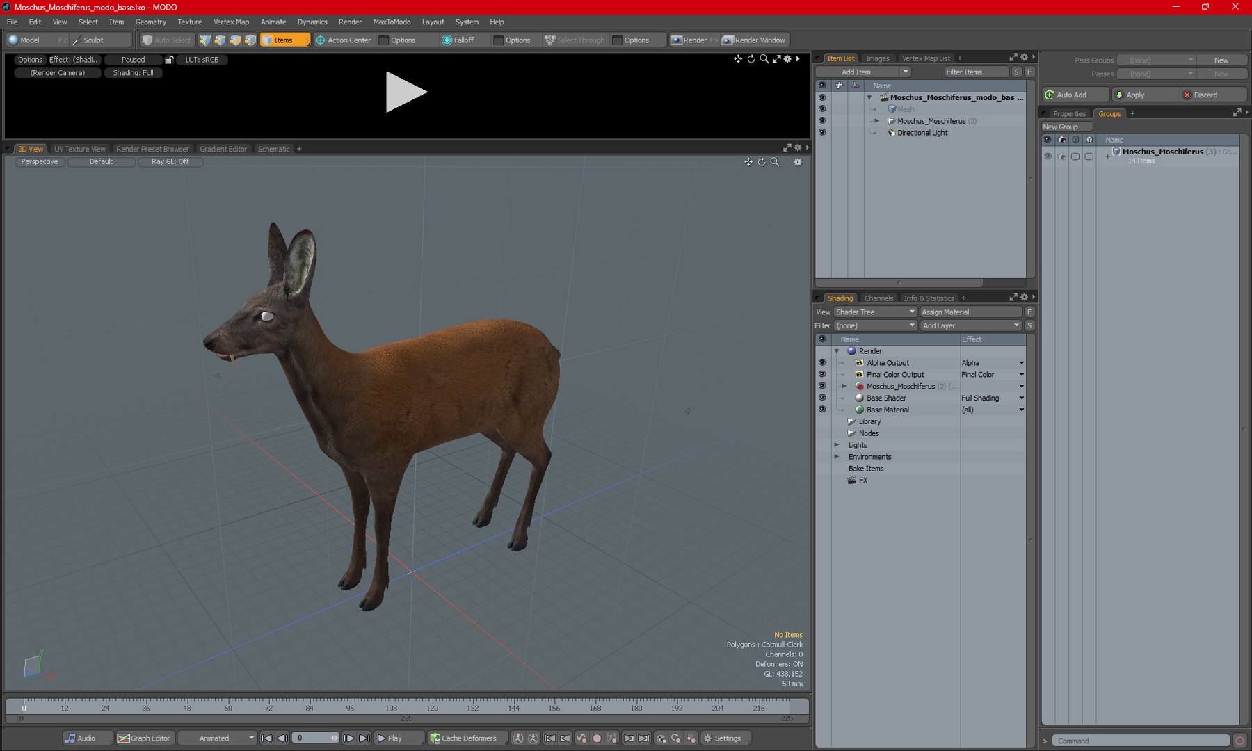Moschus Moschiferus 3D model - TurboSquid 2181282