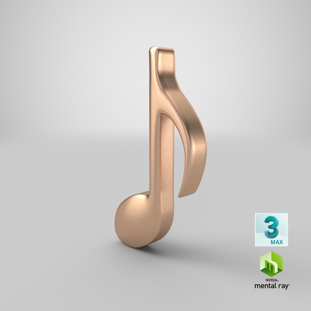Quaver Eighth Note model - TurboSquid 2019578