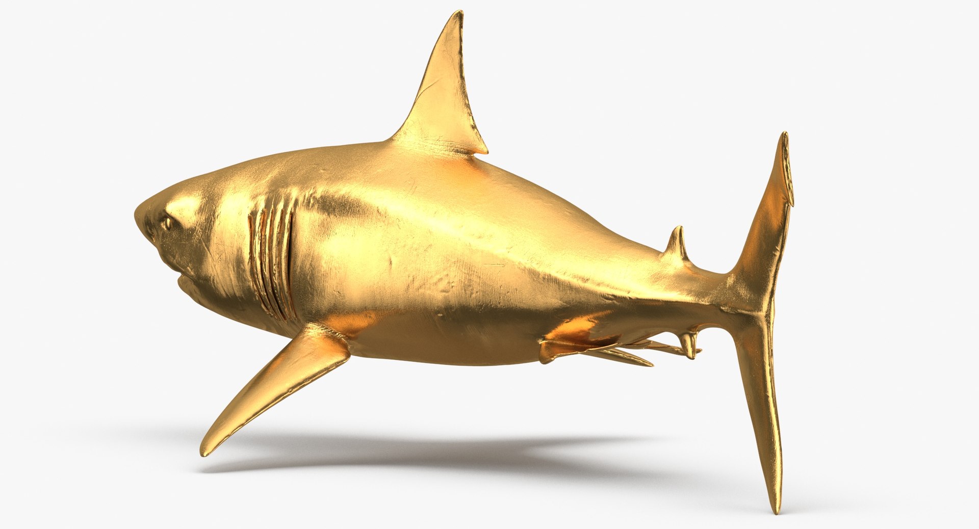 Great White Shark Gold Model - TurboSquid 1503284