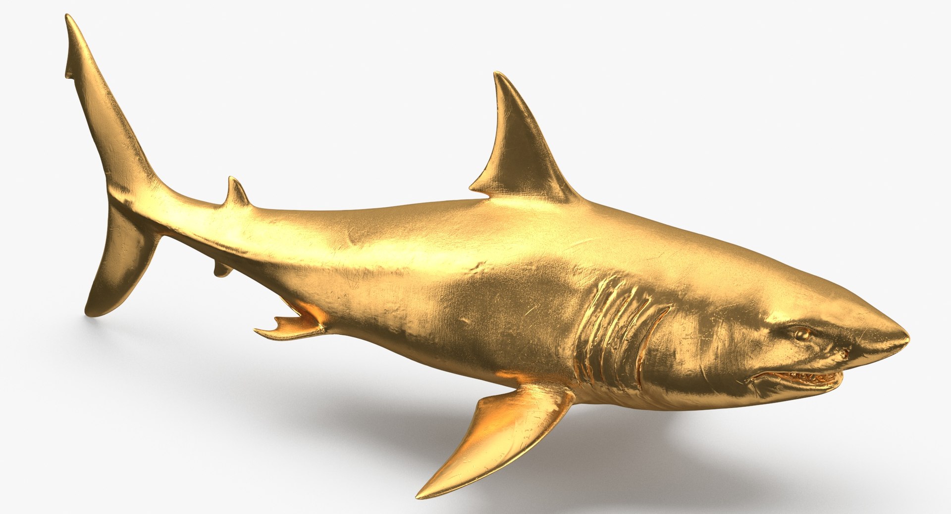 Great White Shark Gold Model - TurboSquid 1503284