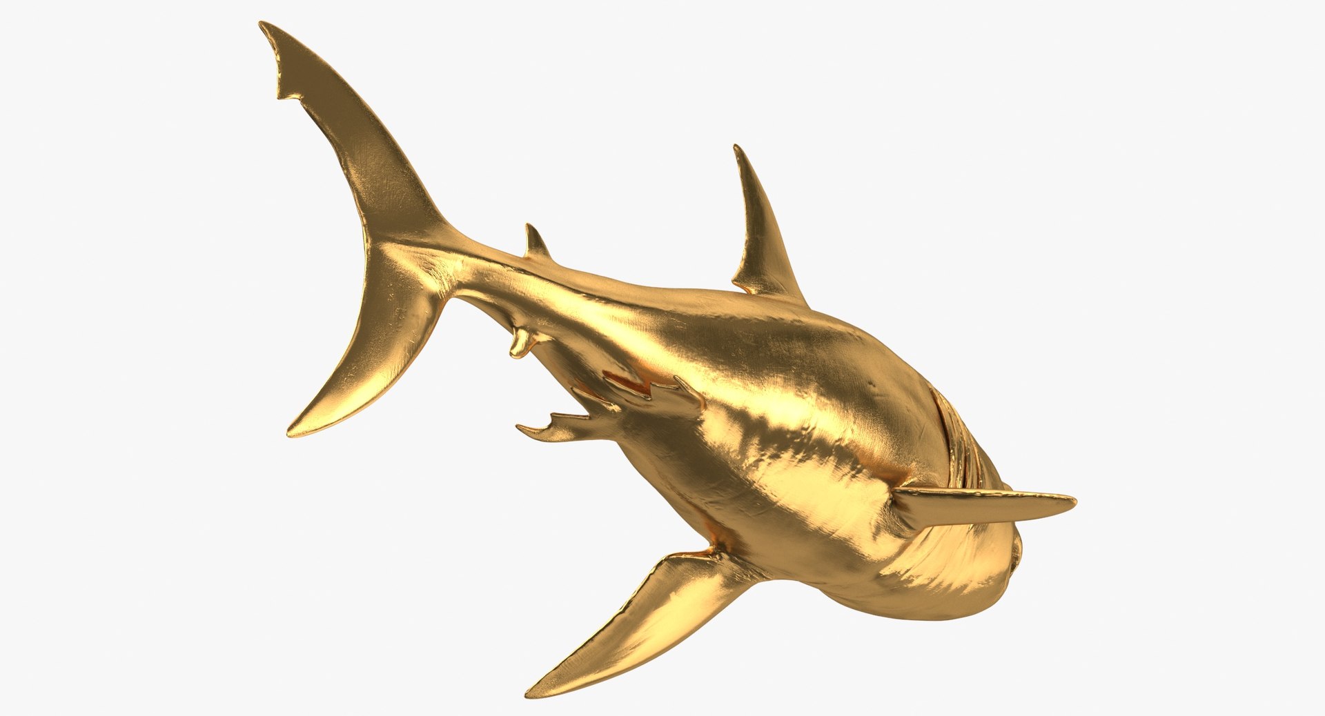Great White Shark Gold Model - TurboSquid 1503284