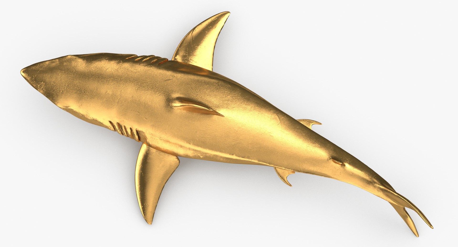 Great White Shark Gold Model - TurboSquid 1503284