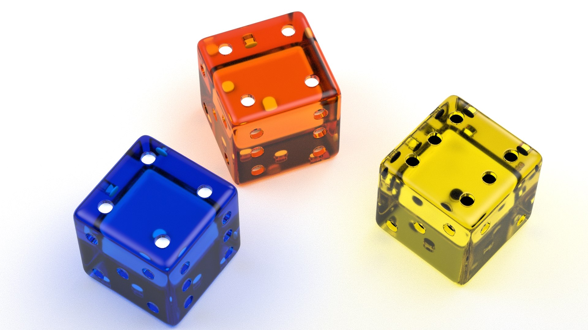 Transparent Colorful Dice 3D - TurboSquid 2147800