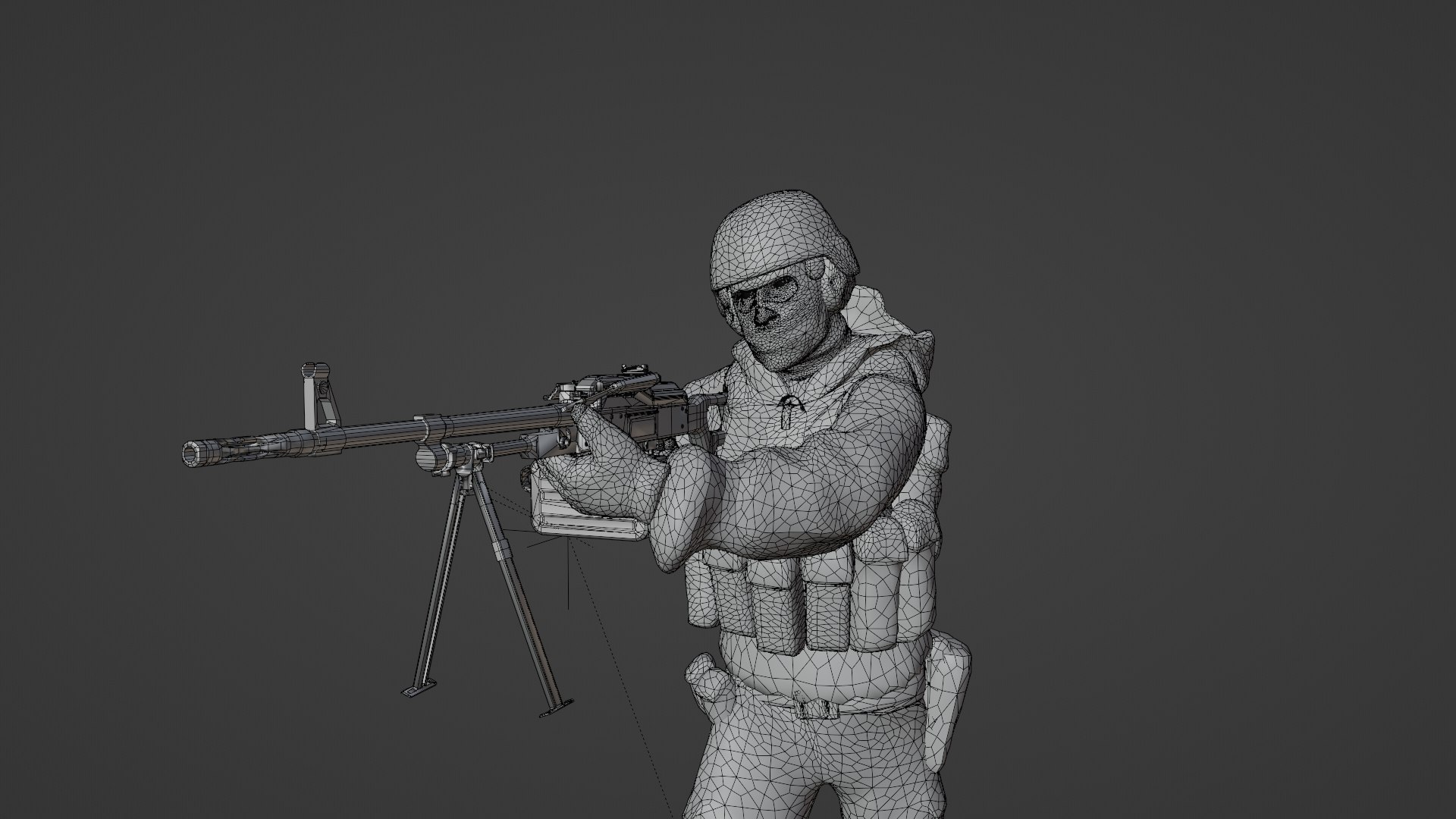 Figures Of A Standing Soldier With RPK And PKM STL 3D - TurboSquid 1951570