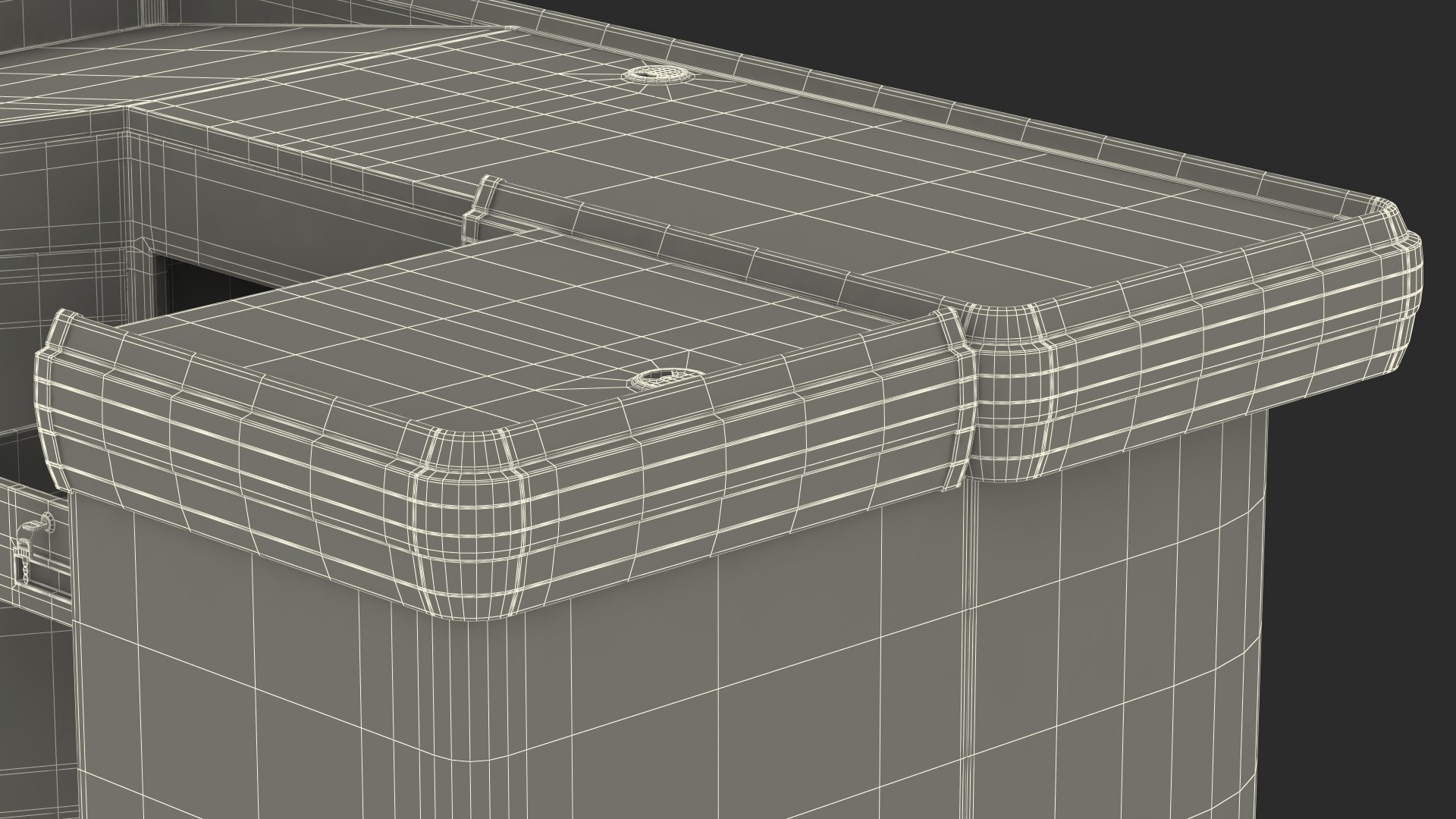 3D Model Retail Cashier Counter Wooden Dark - TurboSquid 2068499