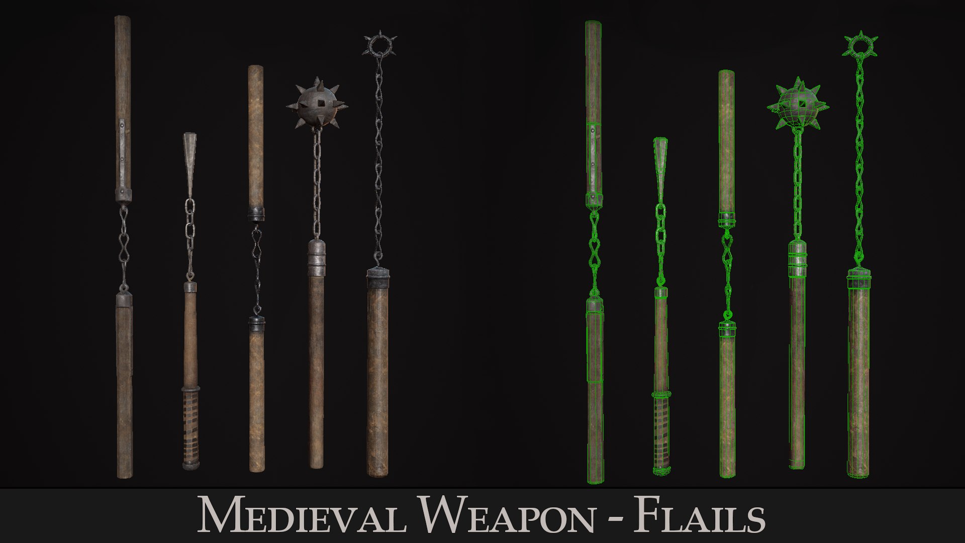 Medieval Weapon - Flails 3D Model - TurboSquid 2197459