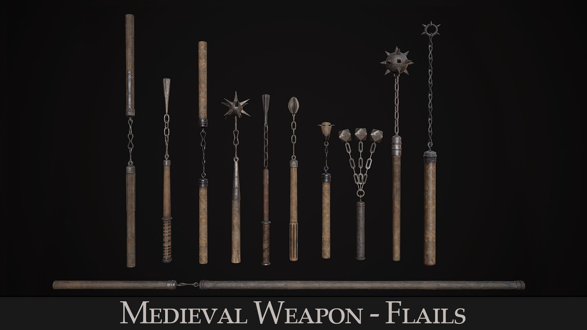 Medieval Weapon - Flails 3D Model - TurboSquid 2197459