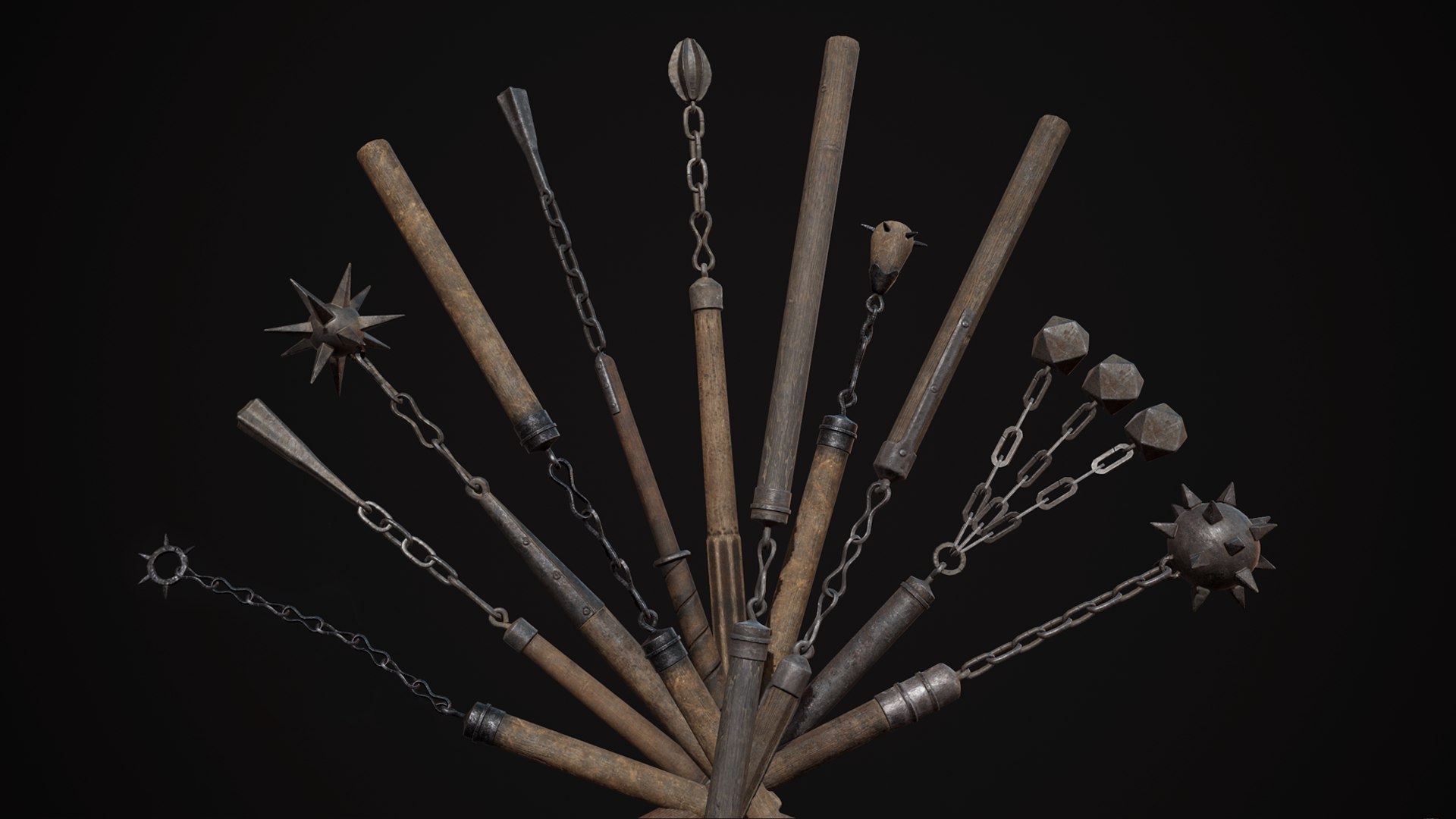 Medieval Weapon - Flails 3D Model - TurboSquid 2197459