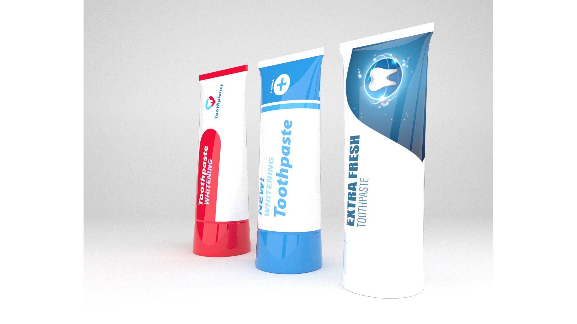 Toothpaste 3 Tubes 3D Model - TurboSquid 1757301