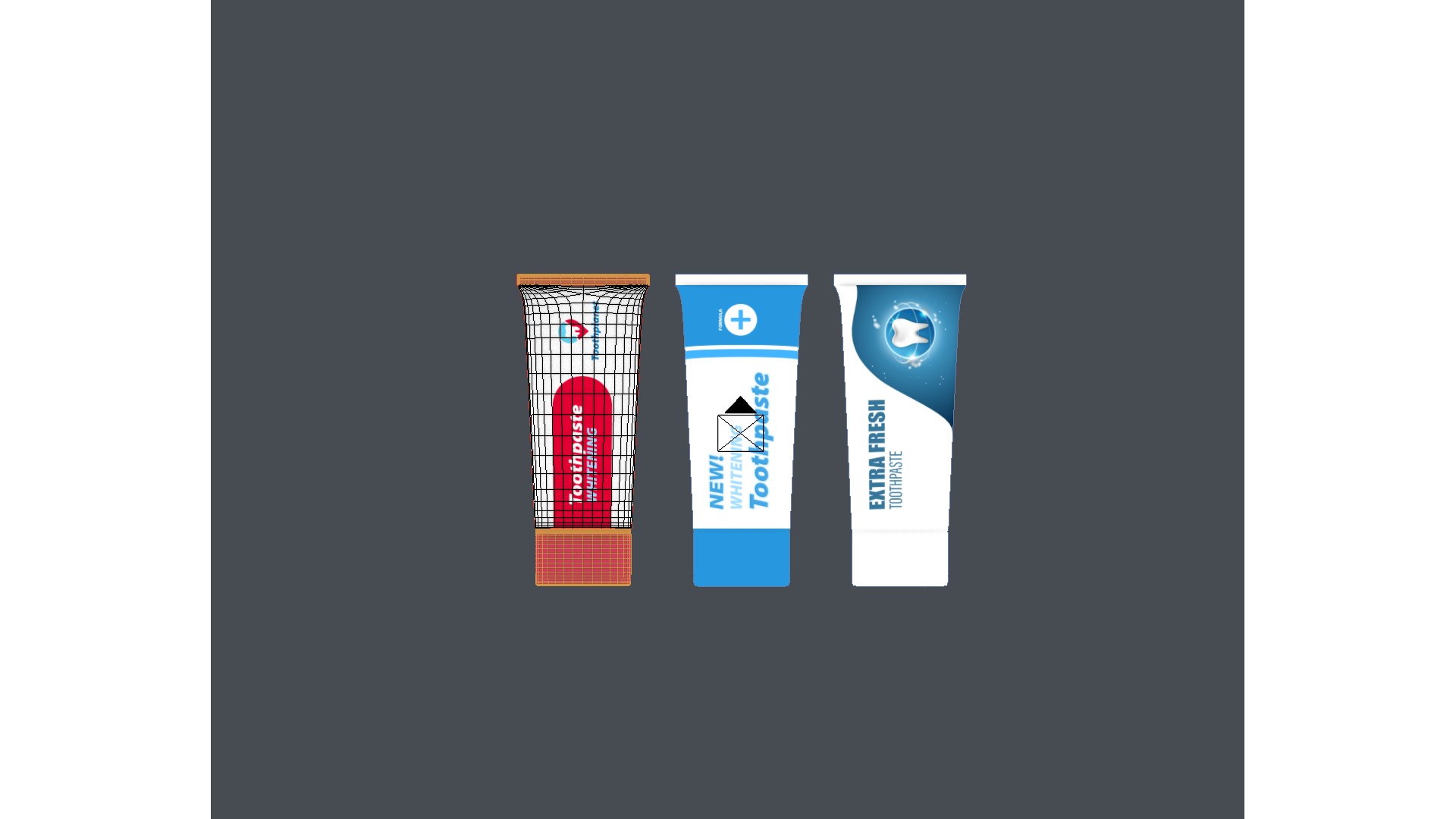 Toothpaste 3 Tubes 3D Model - TurboSquid 1757301