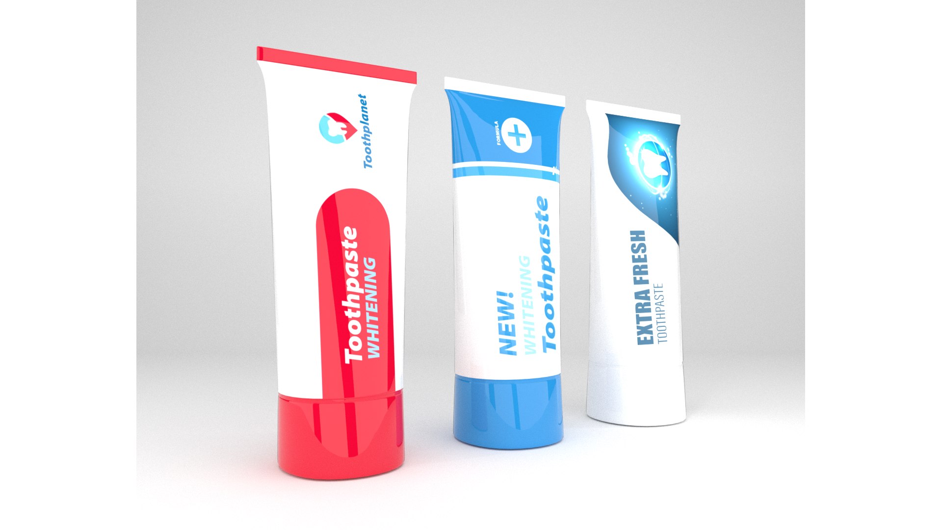 Toothpaste 3 Tubes 3D Model - TurboSquid 1757301