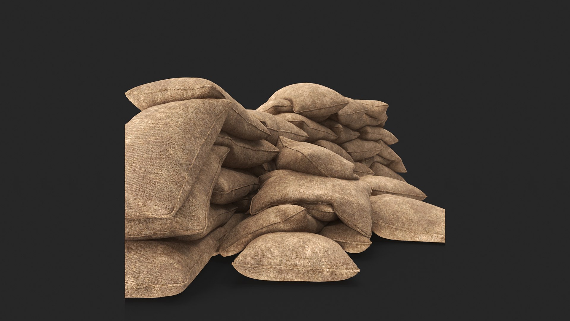 3D Sandbag Barricade Model - TurboSquid 2140808