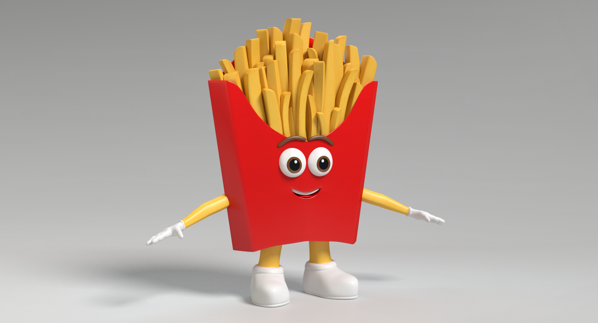 3d Model French Fries Character