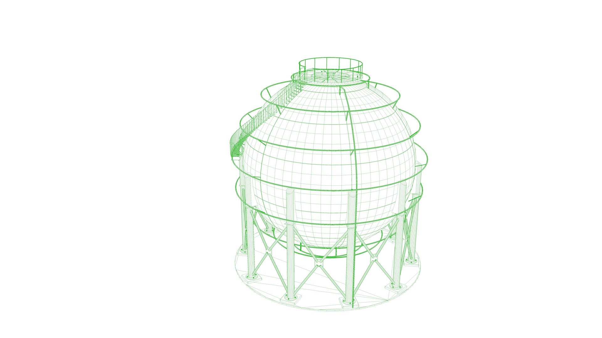 Sphere Tank 3D Model 3D model - TurboSquid 2165941