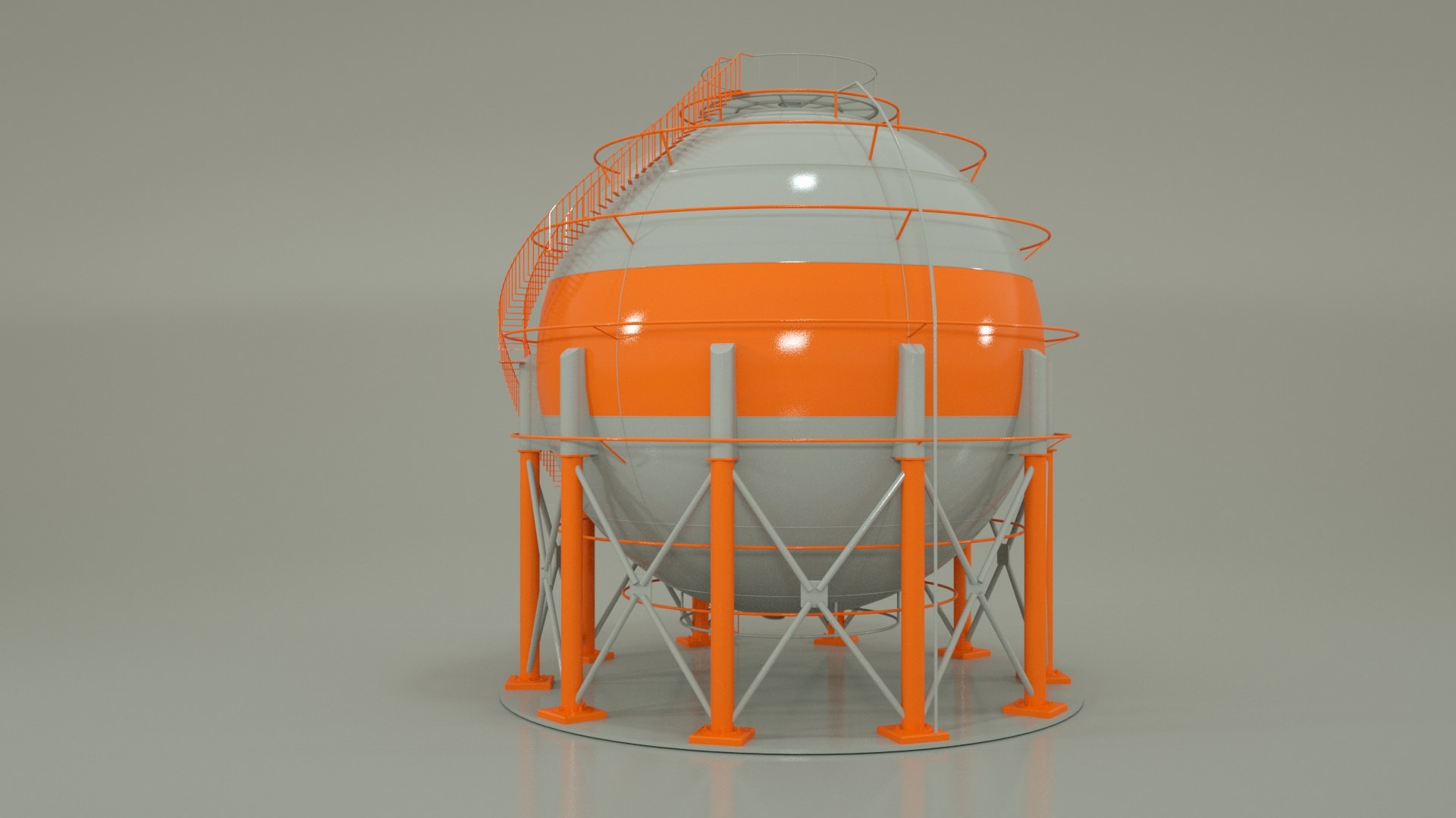 Sphere Tank 3D Model 3D Model - TurboSquid 2165941